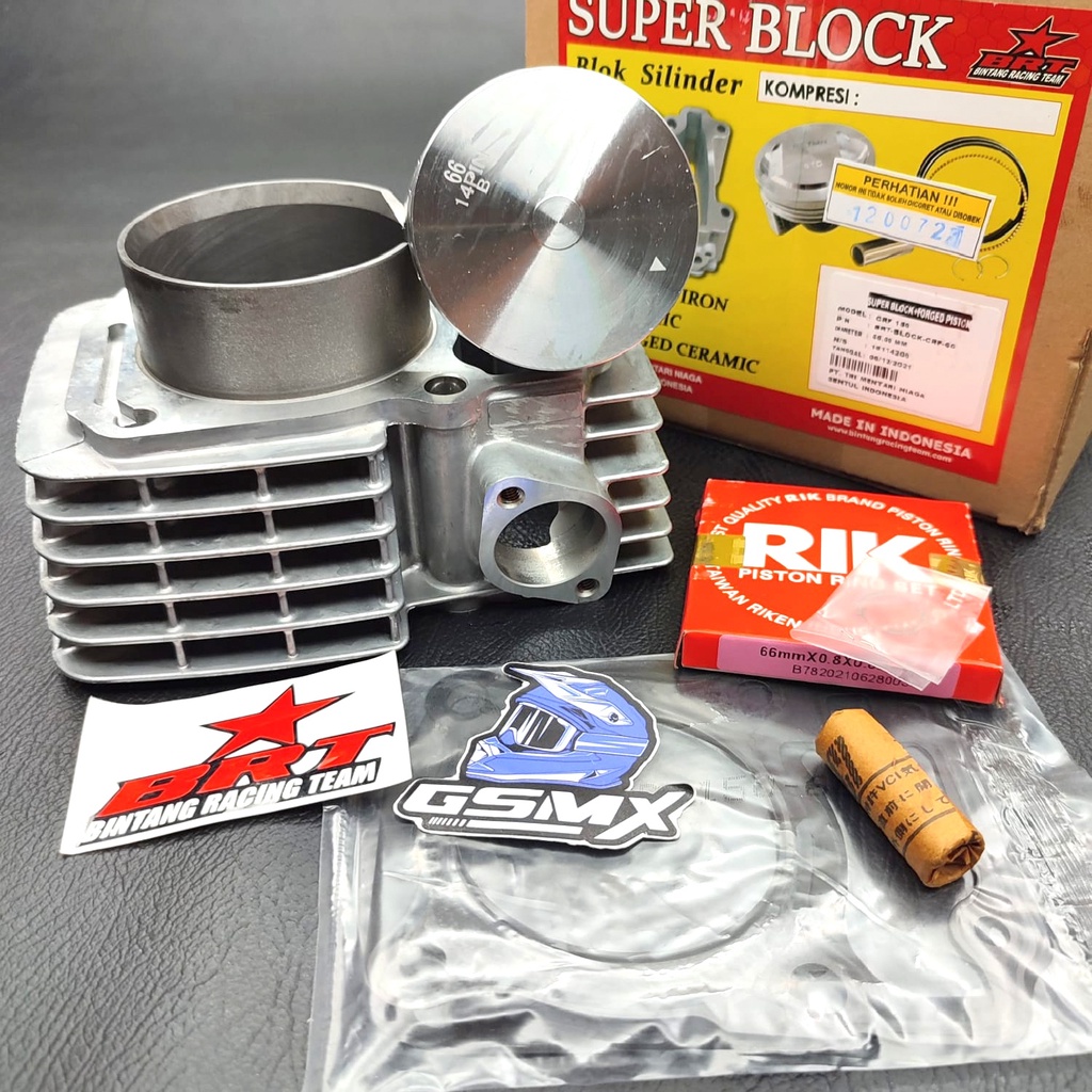 Jual BLOK BRT CRF 150 Verza New Megapro 66mm & 68mm Cast Iron FORGED PISTON 66 68 | Shopee Indonesia