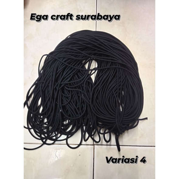 Jual tali elastik bulat uk 2.5mm tali karet bulat tali masker Per Meter ...