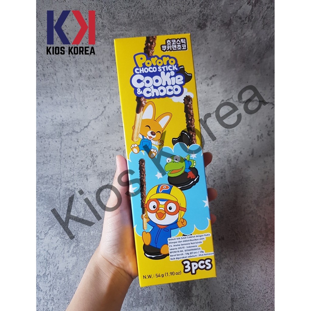 Jual Pororo Choco Stick Cookie & Choco 54gr - Per Box Isi 3 Pcs - Snack ...