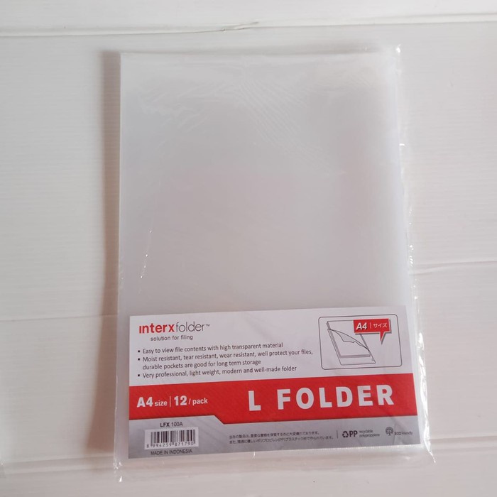 Jual Map L Transparant A4 / F4 / 1 Pak isi 12 Pcs | Shopee Indonesia