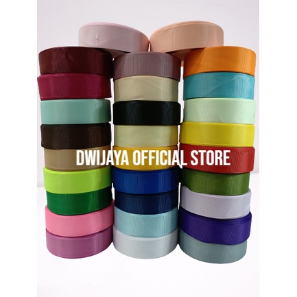 Jual Pita Grossgrain Ukuran 4cm 1,5inch / 4 cm Per Roll pita grosgrain ...