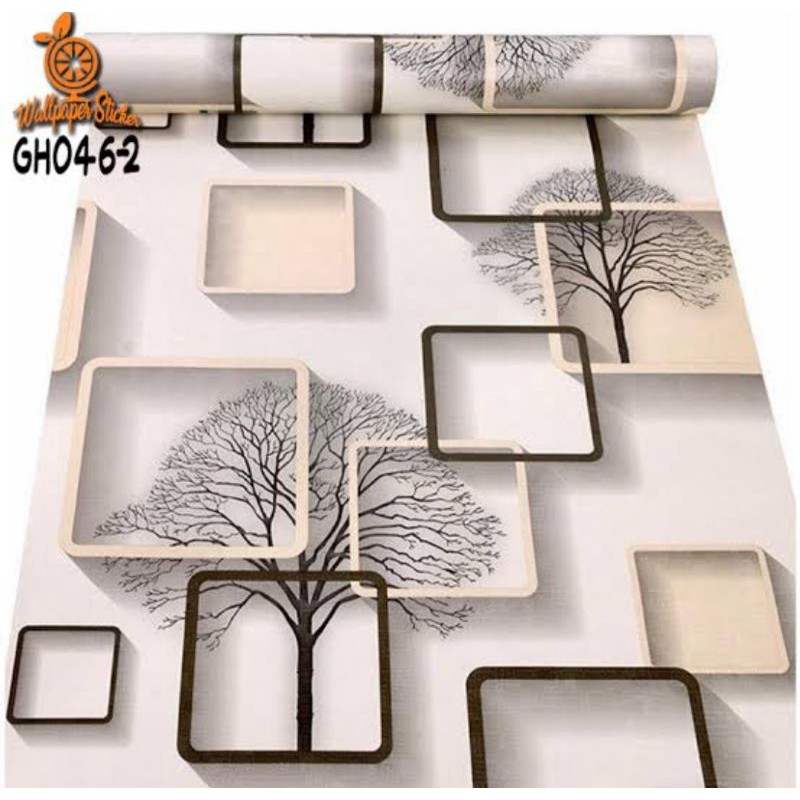 Jual Wallpaper Dinding Kotak Kuning Premium Quality (45cm x 1m ...