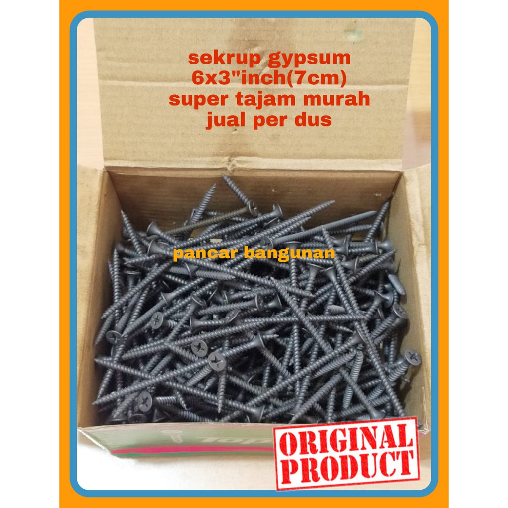 Jual SEKRUP GYPSUM TOPMAN 6x3" INCH - SKRUP WALL SCREW - DRYWALL SCREW ...