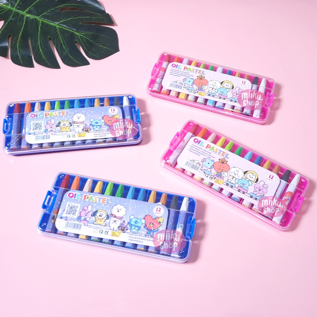 Jual CRAYON OIL PASTEL 12 WARNA BT21 | Shopee Indonesia