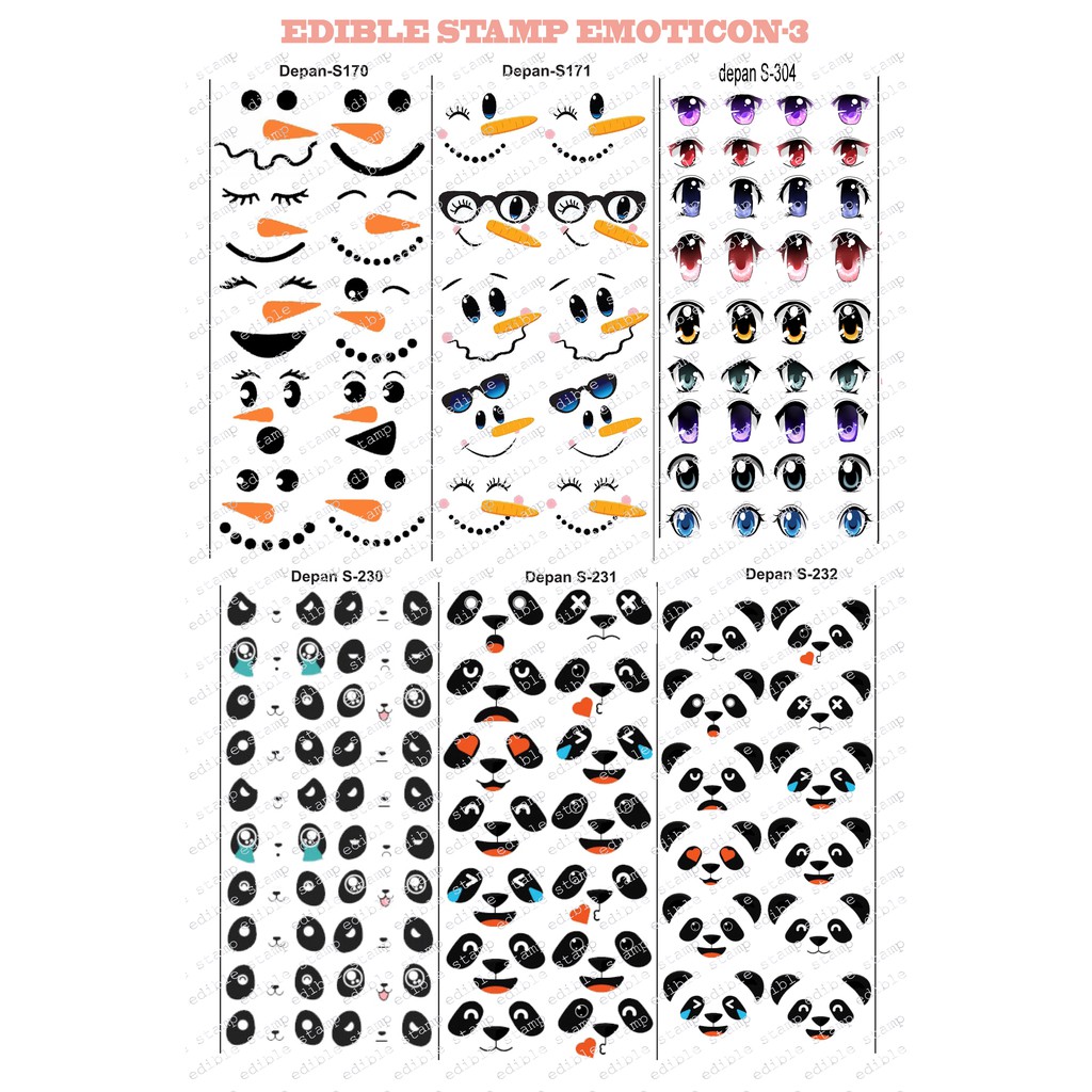Jual Edible Stamp Stiker Makanan Edible Stiker Edible Print Sticker ...
