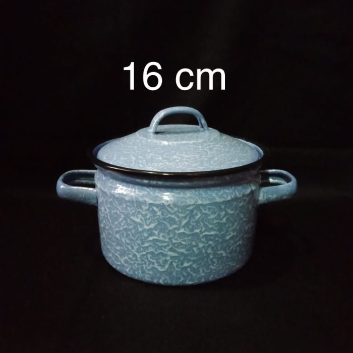 Jual Panci enamel blirik gaspan / panci lurik biru / panci jadul ...