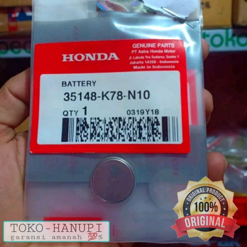Jual BATERAI REMOTE ALARM KUNCI MOTOR HONDA ADV ORIGINAL BATTERY ...