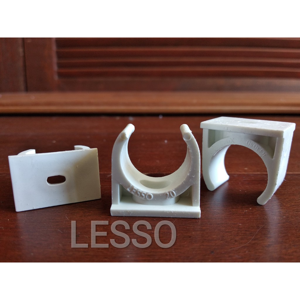 Jual Klem Conduit LESSO 20mm 1/2 Penjepit Pipa Listrik Conduit Clamp ...
