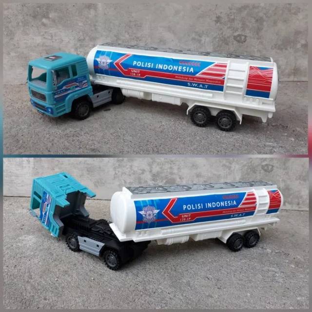 Jual mainan truk tanki bbm - mobil tangki anak edukatif - edukasi ...
