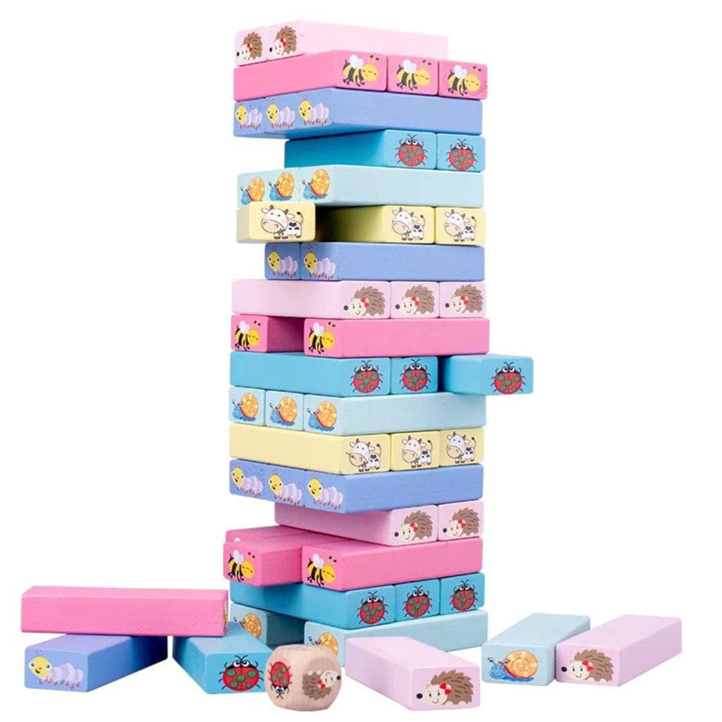 Jual Stack High Blocks Mainan Edukasi Balok Susun Kayu Wooden Block ...
