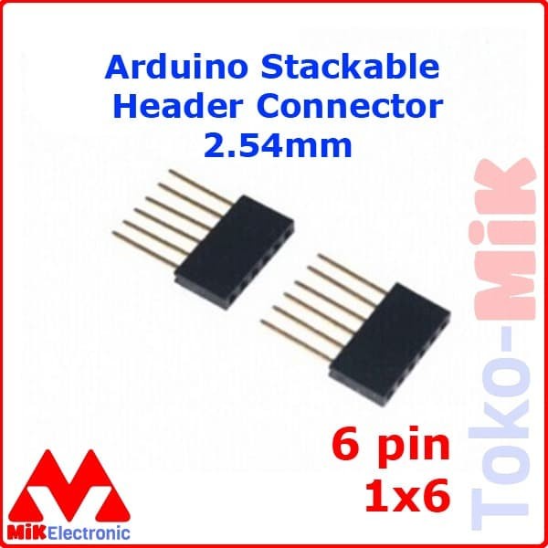 Jual STACKABLE HEADER SHIELD 6P 6 PIN 2.54MM 1x6 | Shopee Indonesia
