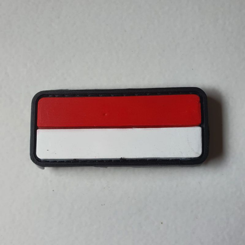 Jual PATCH RUBBER LOGO BENDERA INDONESIA MERAH PUTIH/TEMPELAN EMBLEM ...