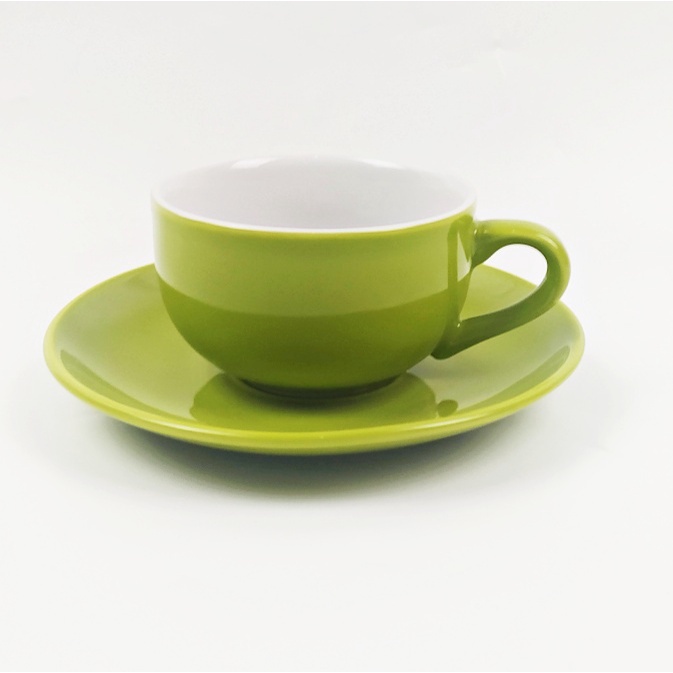 Jual Cangkir Keramik Coffee Latte Kopi Teh Motif KPC HIJAU 2 Pcs ...
