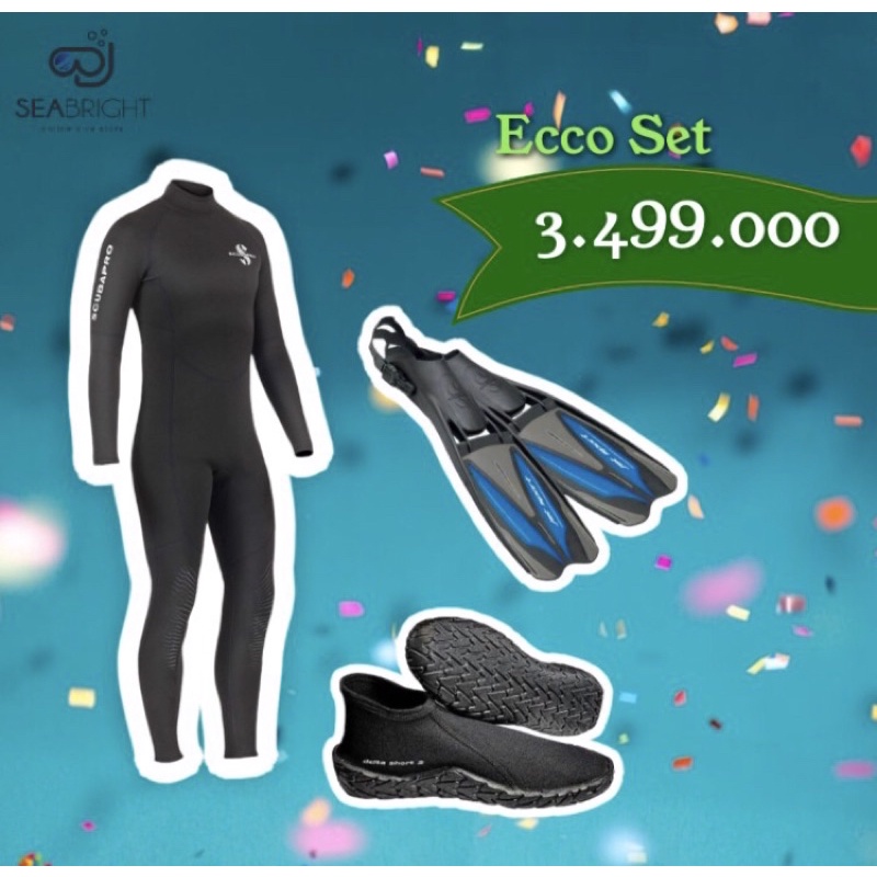 Jual alat selam scuba set ecco scubapro | Shopee Indonesia