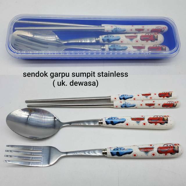 Jual sendok set + sumpit _gagang kermik | Shopee Indonesia