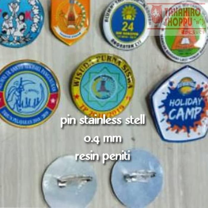 Jual Pin logo kuningan stainless steel resin emblem badge custom ...