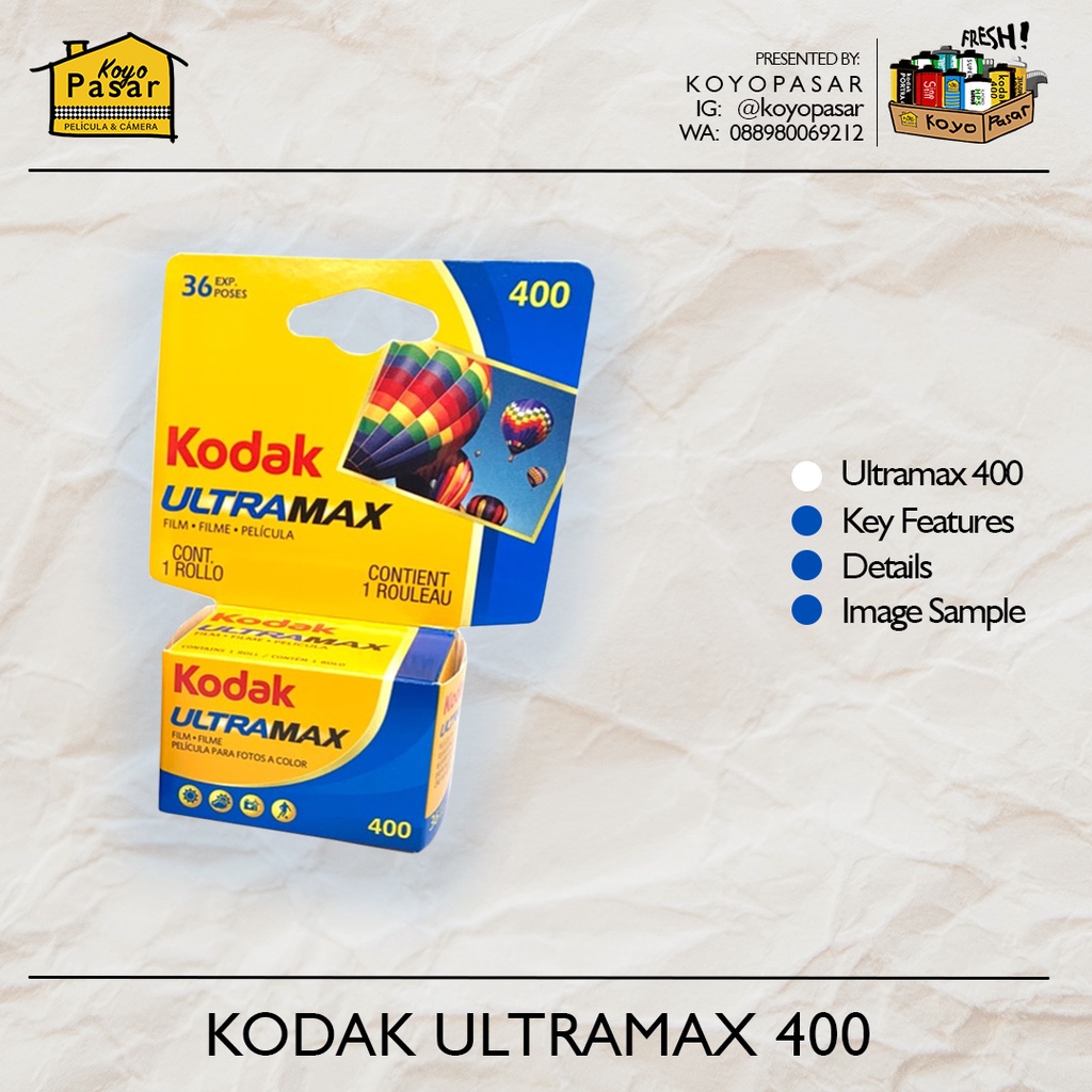 Jual Kodak Ultramax 400 36exp | Roll film analog jogja | Shopee Indonesia