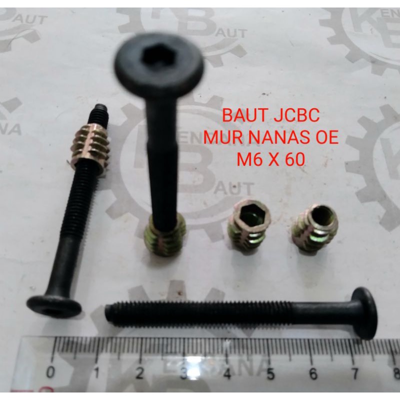 Jual BAUT JCBC MUR M6 X 60 / BAUT MEBEL/ FURNITURE/ KNOCKDOWN DAN MUR ...