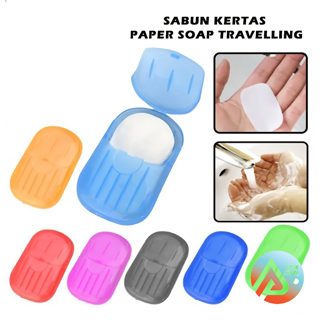 Jual APEN Sabun Kertas Paper Soap Praktis Mini Travelling Hand Wash ...
