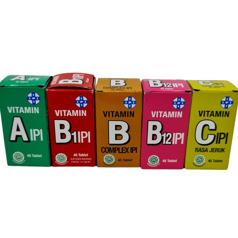 Jual Vitamin IPI All Varian (A, B1, B Complex, B12, C dan E dan D3+ K2) | Shopee Indonesia