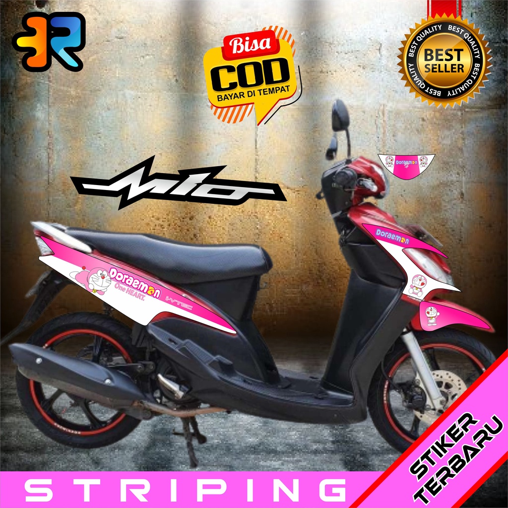 Jual Sticker Striping Mio Smile/ Sporty Variasi Desain Doraemon ...