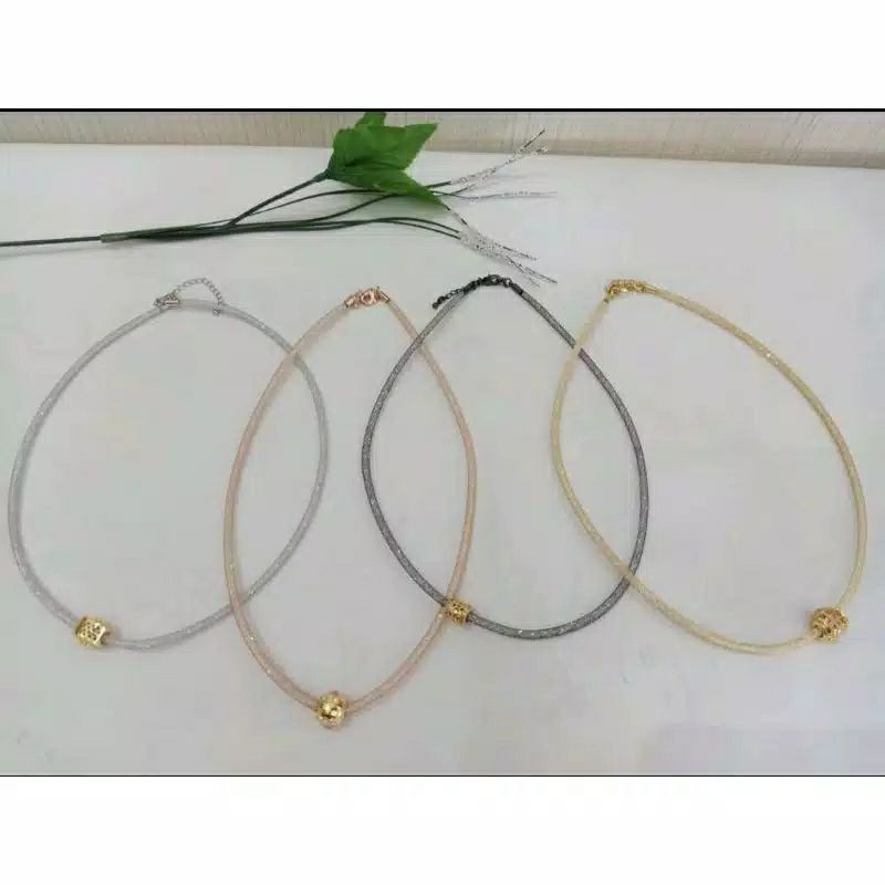 Jual Fourfashion Kalung Kawat Gliter Kristal pandora | Shopee Indonesia