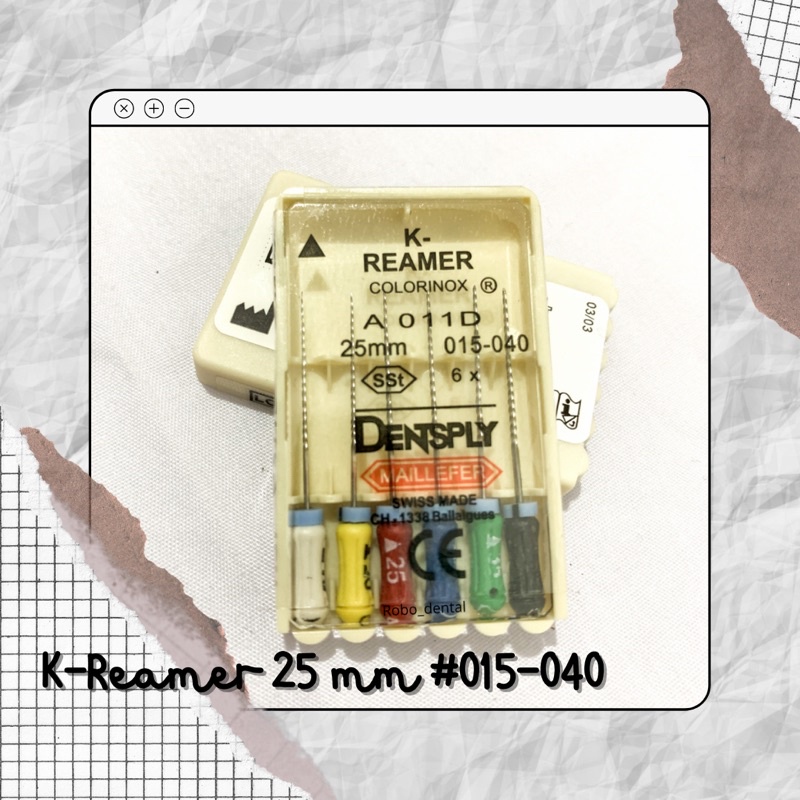 Jual Jarum K-Reamer Dentsply 015-040 045-080 25mm | K Reamer | Shopee ...