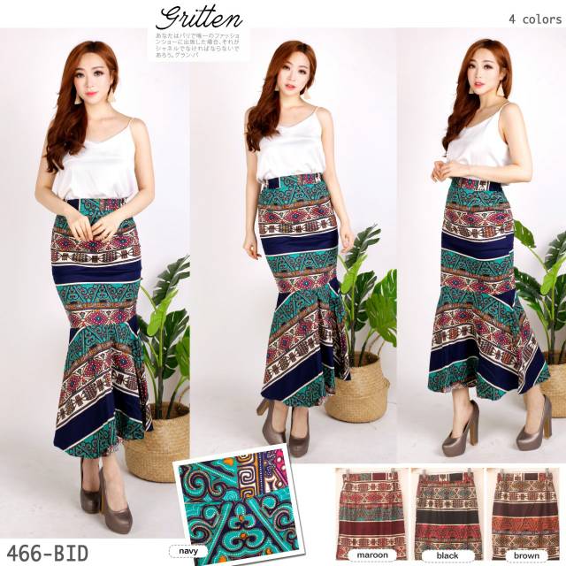Jual Rok mermaid batik gritten | Shopee Indonesia