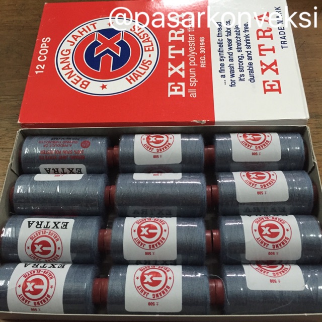 Jual Benang EXTRA Abu-abu SMA 254 | Shopee Indonesia
