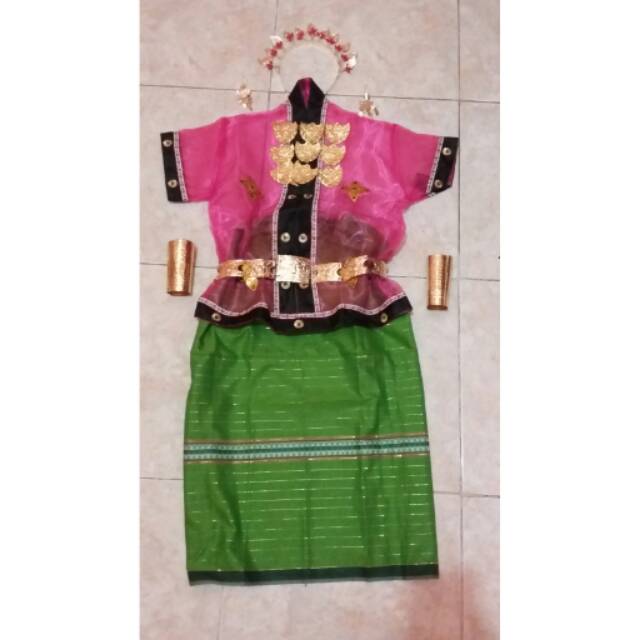 Jual Baju adat / baju bodo TK + aksesoris | Shopee Indonesia