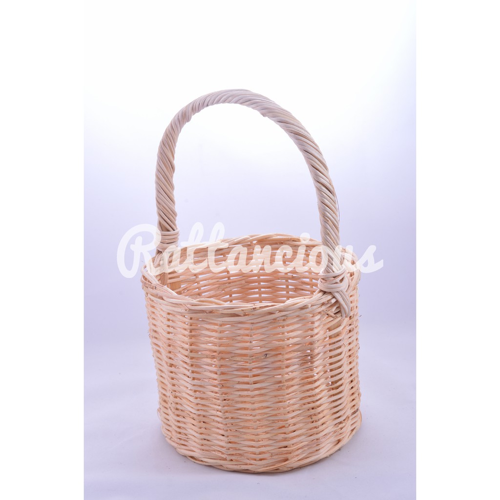 Jual Keranjang Rotan Bunga D14x12cm Natural | Shopee Indonesia