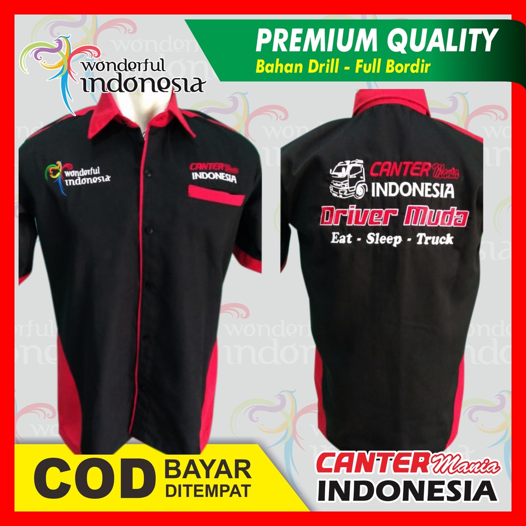 Jual Pre Order Kemeja Bordir Baju Truck Canter Mania Hem Truk Bahan ...
