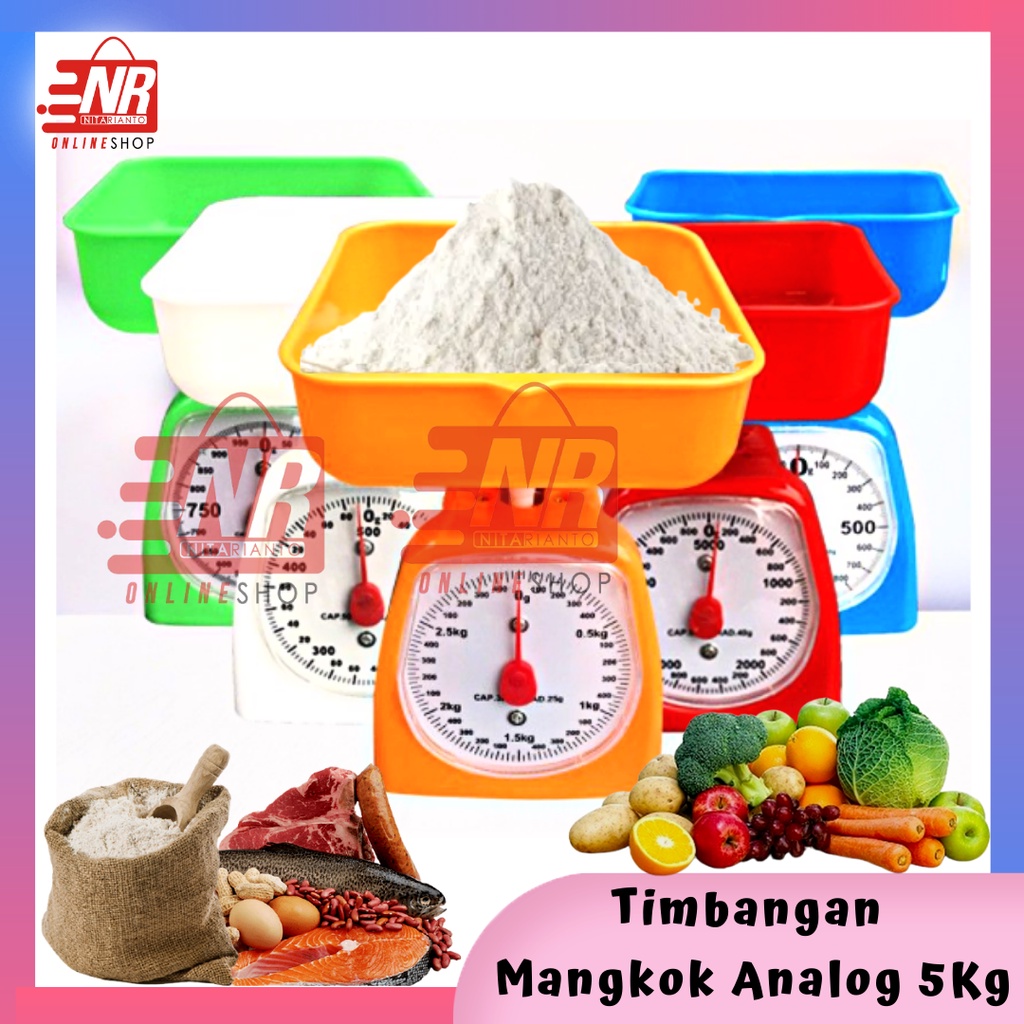 Jual Timbangan Analog Mangkok Dapur 5Kg / Kitchen Scale / Timbangan ...