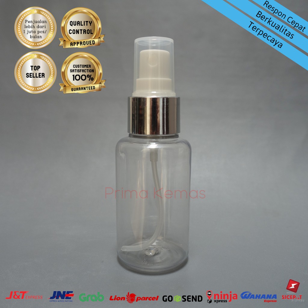 Jual Botol Sprayer 70 ml - botol kosmetik 70 ml - botol skincare Pet ...