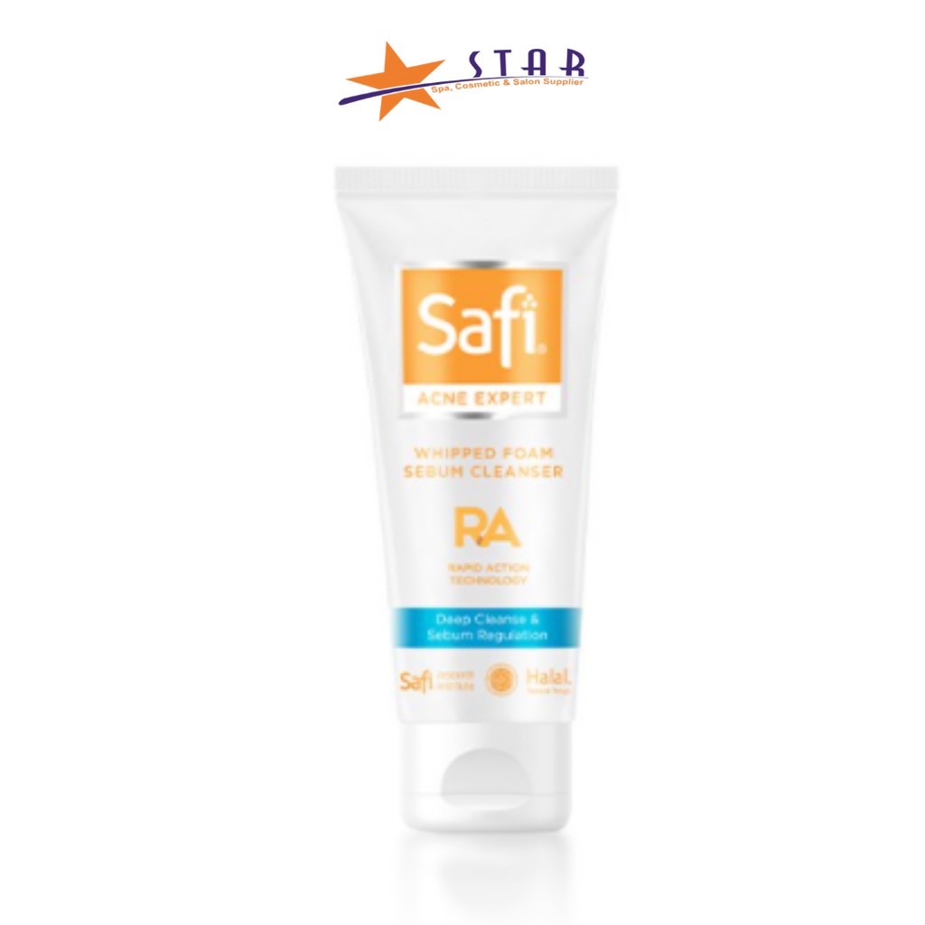 Jual STAR Safi Acne Expert Whipped Foam Sebum Cleanser RA 100gr (PUTIH ...