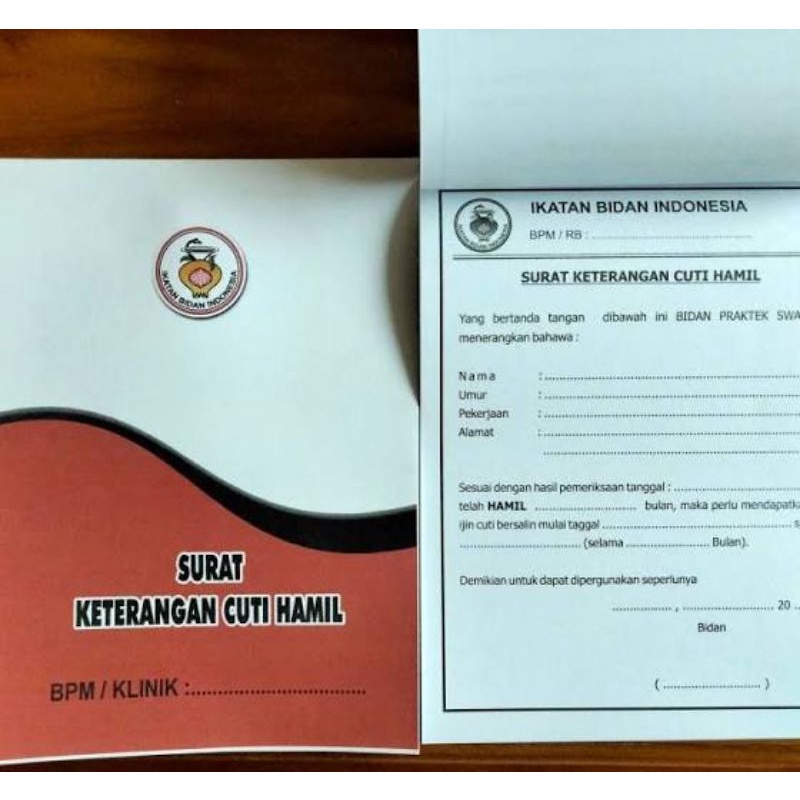 Jual Surat Keterangan Cuti Hamil / Buku Kecil Bidan BPM | Shopee Indonesia