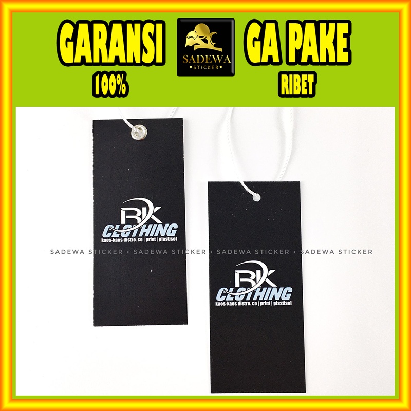 Jual Cetak Hang Tag Custom Label Baju Hangtag Olshop Fashion Label ...