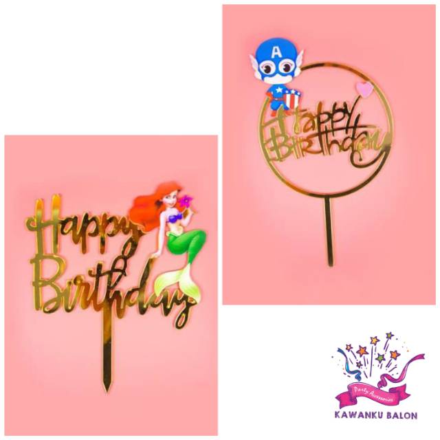 Jual Cake Topper Happy Birthday Acrylic Character/Hiasan Kue Character ... Jual Cake Topper Happy Birthday Acrylic Character/Hiasan Kue Character ...