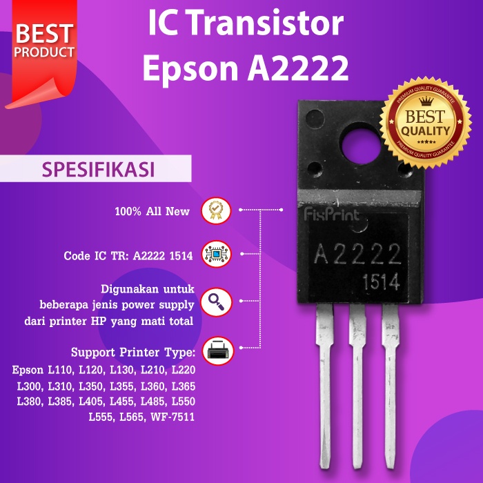 Jual A2222 IC Transistor TR Mainboard Epson L1110 L1210 L3100 L3110 ...