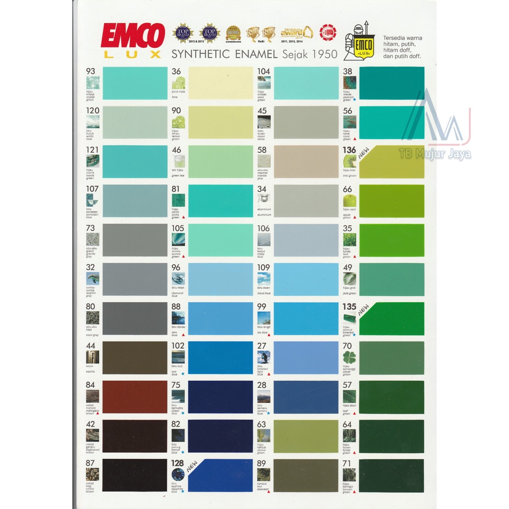 Jual Cat Kayu dan Besi Emco Lux Varian Warna 2 dari 2 200 ml | Shopee Indonesia