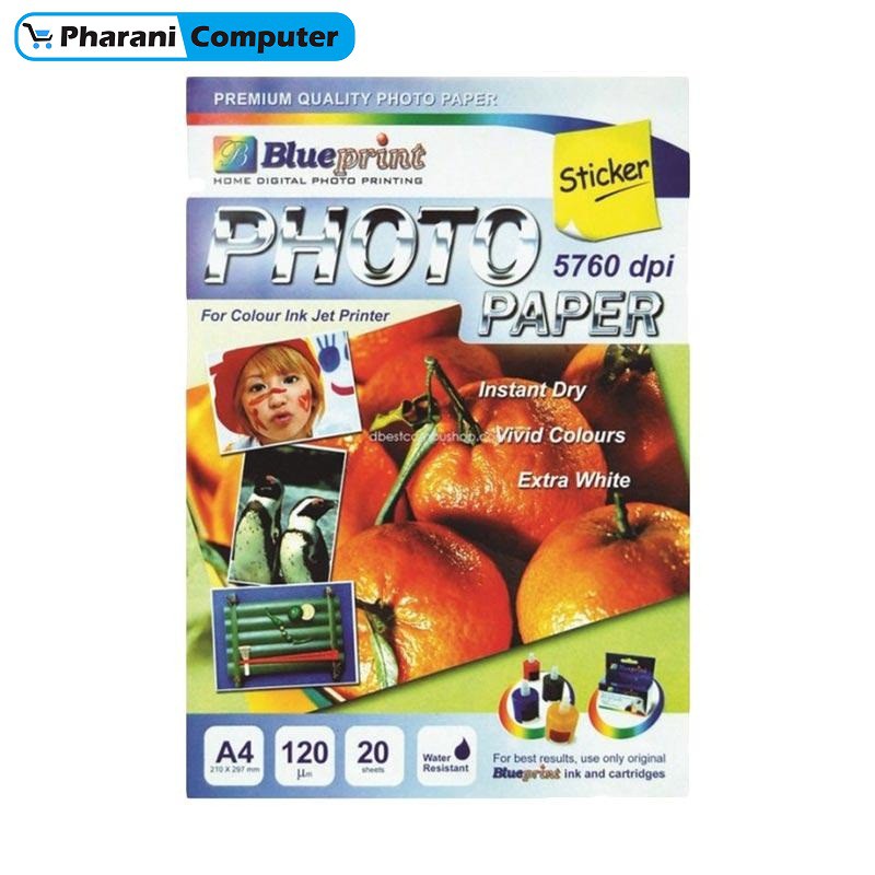 Jual Kertas Sticker / Kertas Foto Sticker Blueprint 120 Gsm A4 semarang ...