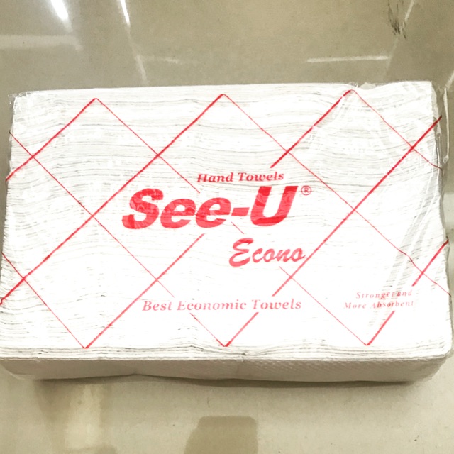 Jual Tisu See u hand towel merah 150 sheets / tissue dapur | Shopee ...