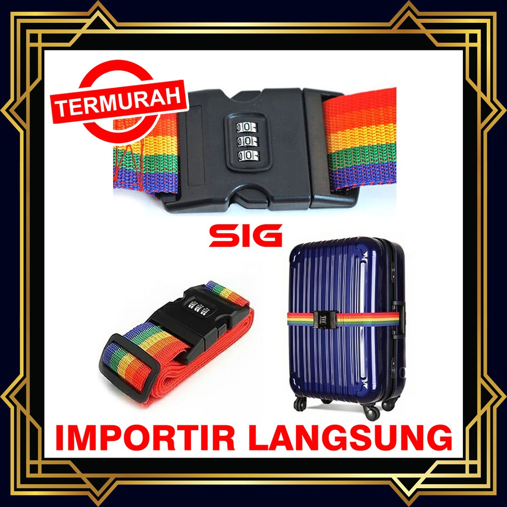 Jual Luggage Strap / Tali Pengikat Koper Dengan Kunci Kombinasi / kode ...