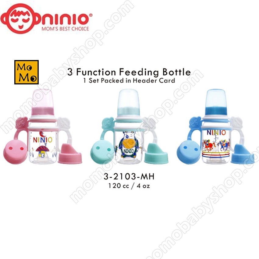 Jual Ninio Botol Susu 3 Fungsi 150ml BPA free SNI - Botol Susu | Shopee ...