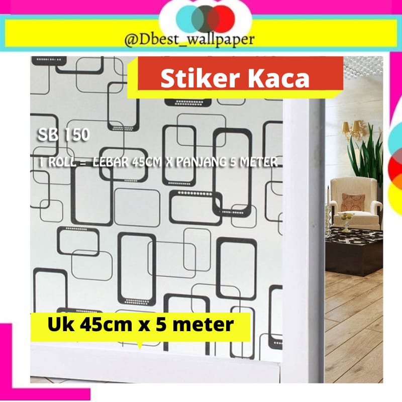 Jual SB 150 UK 45CM X 5 METER STIKER KACA STICKER SETIKER WALLPAPER ...