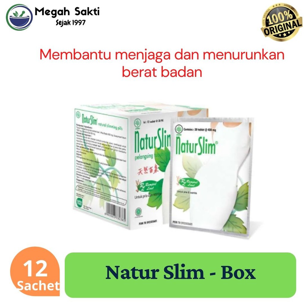 Jual Megah Sakti - Natur Slim / Pil Pelangsing 12X30'S Box | Shopee ...