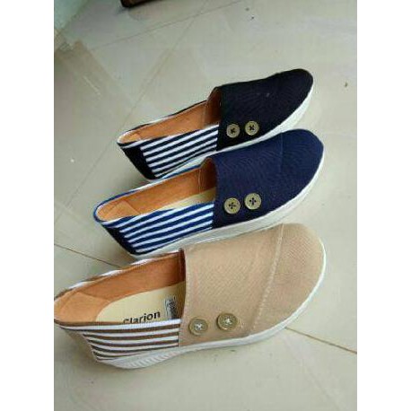 Jual Fpfem356- Sepatu Tom Kancing Blaster Biru - Navy, 37 957G | Shopee ...