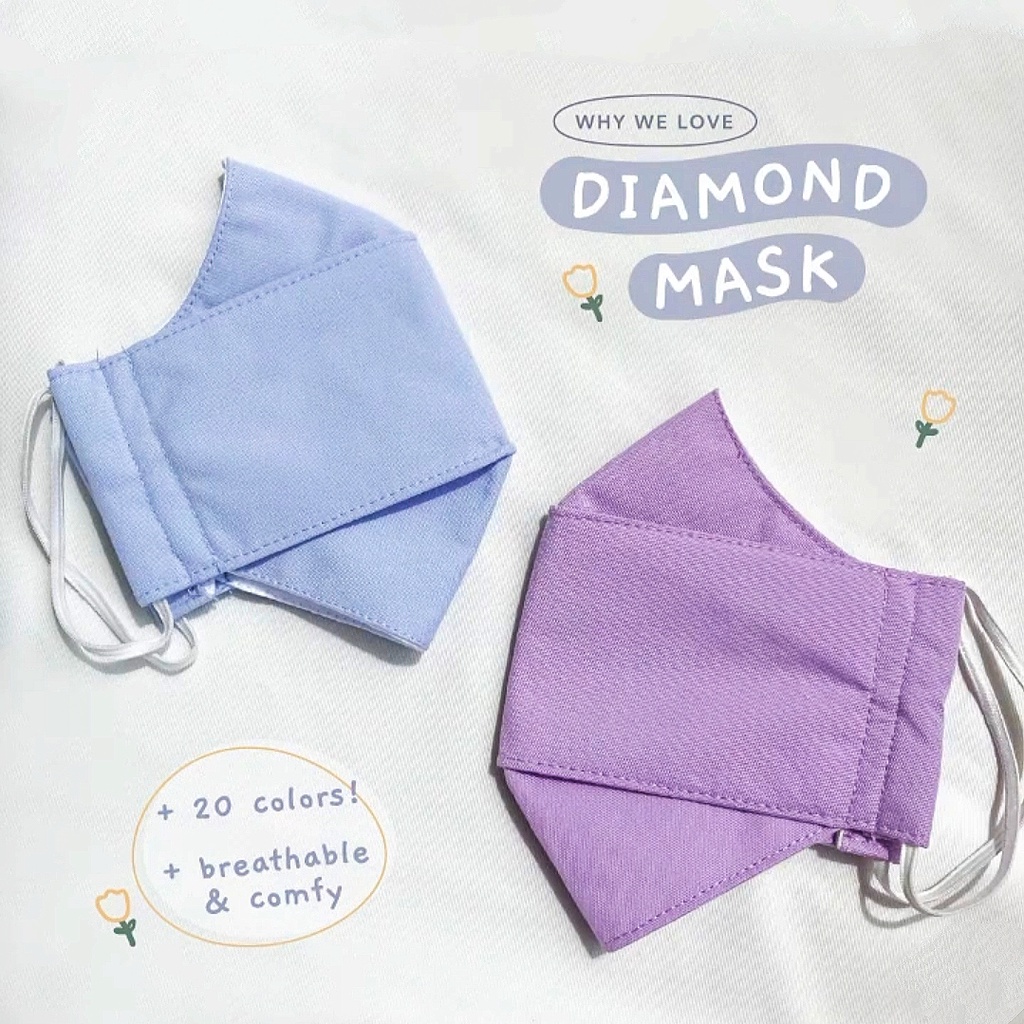 Jual Masker Kain 3D Model KF94 - Masker 3D Pastel 2 Ply Katun - Masker ...