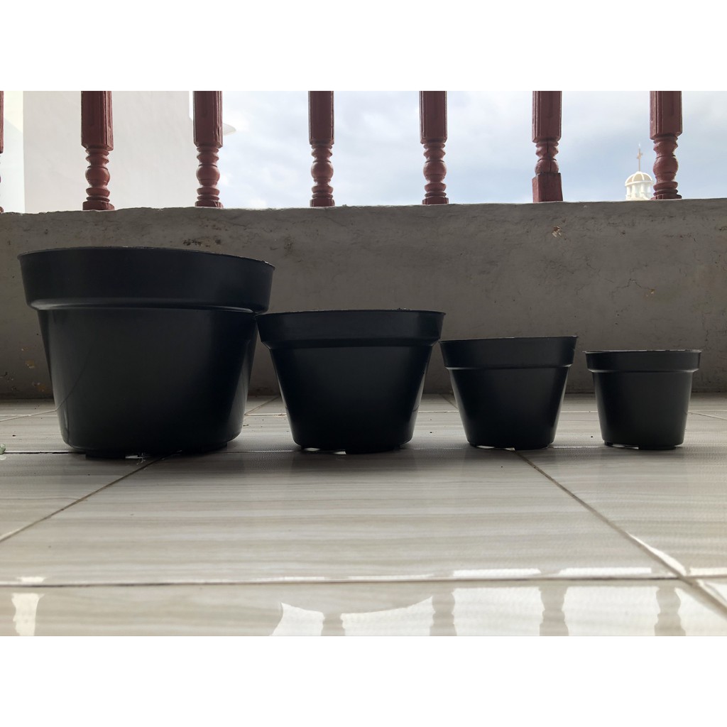 Jual Pot Plastik Hitam 25 Cm (12 Pcs) | Shopee Indonesia