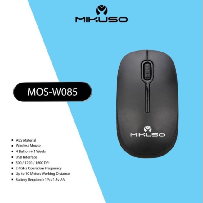 Jual Mikuso Wireless Mouse 2.4GHz Fashion and Simple Appearance ...